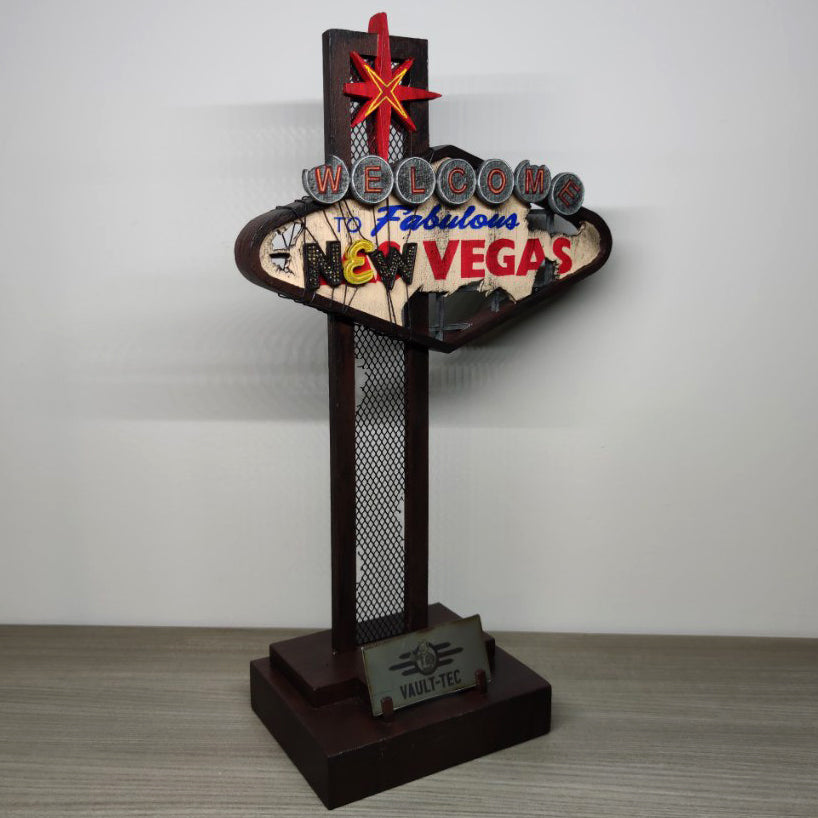 PRE-ORDER | New Vegas Hand-Painted Wooden Stand | FALLOUT – Strike3D